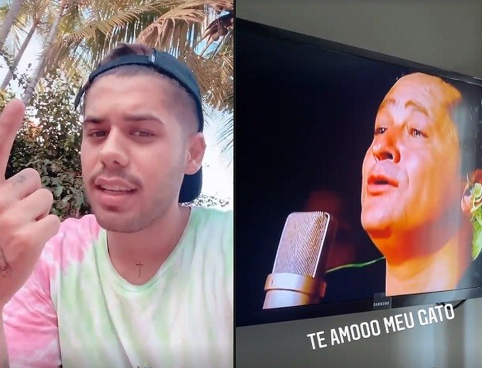 Zé Felipe se derrete por Leonardo Meu gato