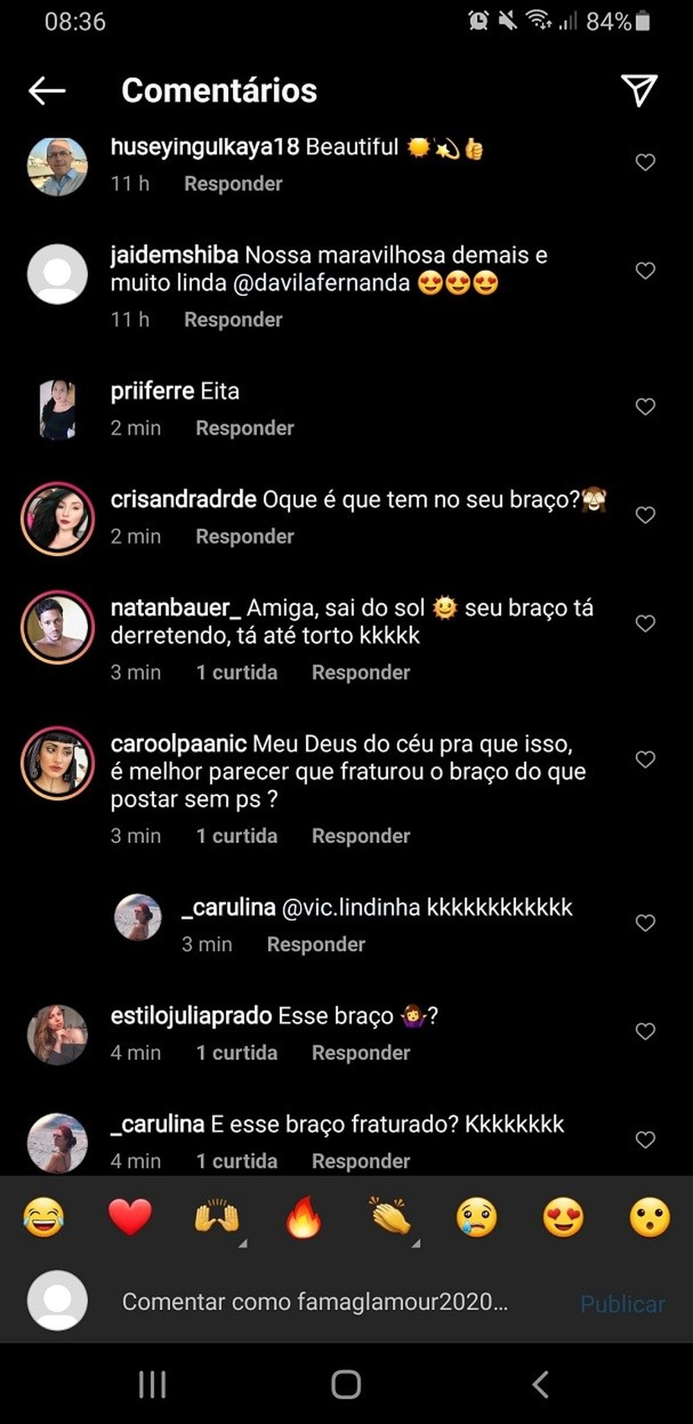 Seguidores apontam edição em foto de Fernanda D'avila