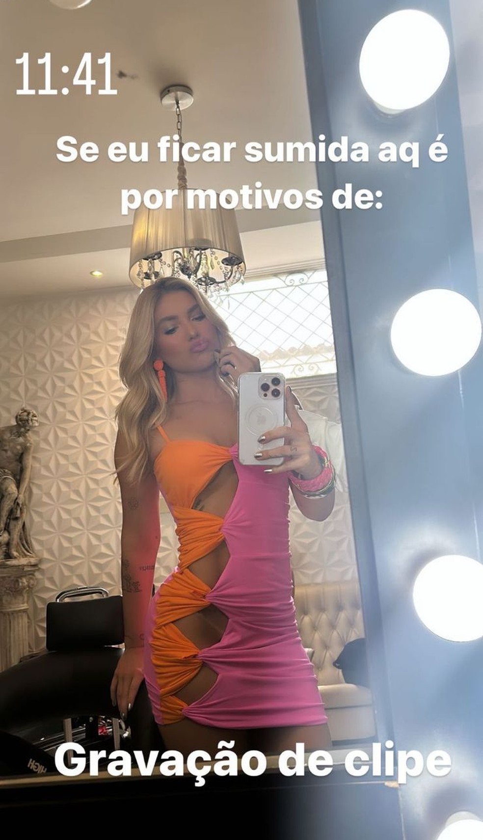 Virginia mostra look colorido nos bastidores da gravação de novo ...