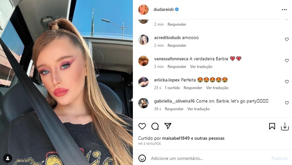 Duda Reis exibe make inspirado por tendência da vez: 'a Barbie da vida ...