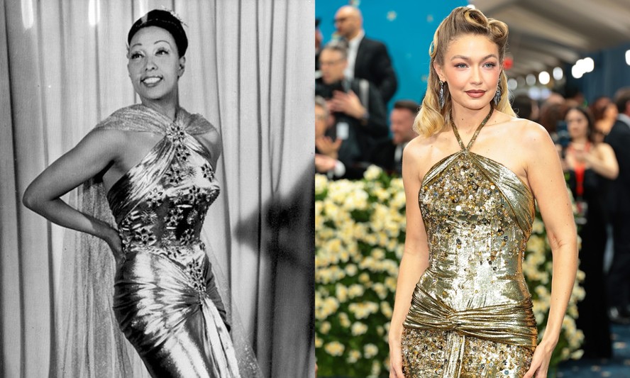 Met Gala 2025: Gigi Hadid homenageia Josephine Baker, primeira atriz negra em um filme de Hollywood