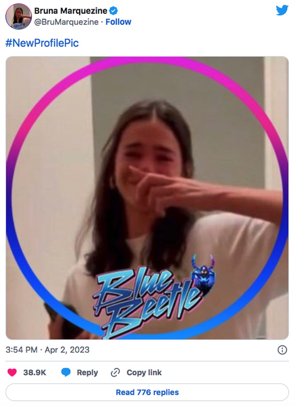 Bruna Marquezine reage emocionada ao trailer de 'Besouro Azul' dublado ...