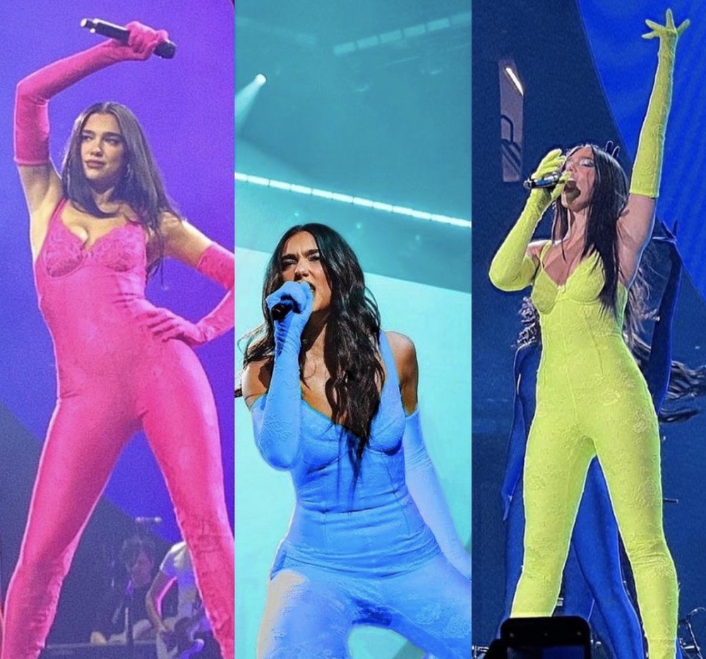 Em show em São Paulo, Dua Lipa usa verde em figurino; Cantora se ...