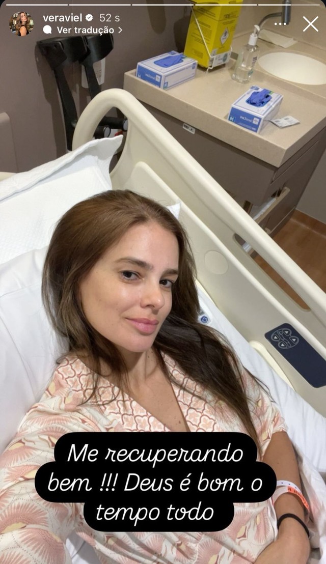 Vera Viel posta no hospital e atualiza estado de saúde: 'Me recuperando'