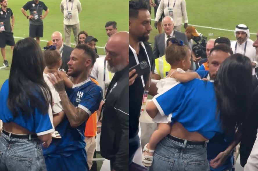 Neymar ganha carinho de Bruna Biancardi e Mavie no seu retorno ao futebol: 'Sempre com você'