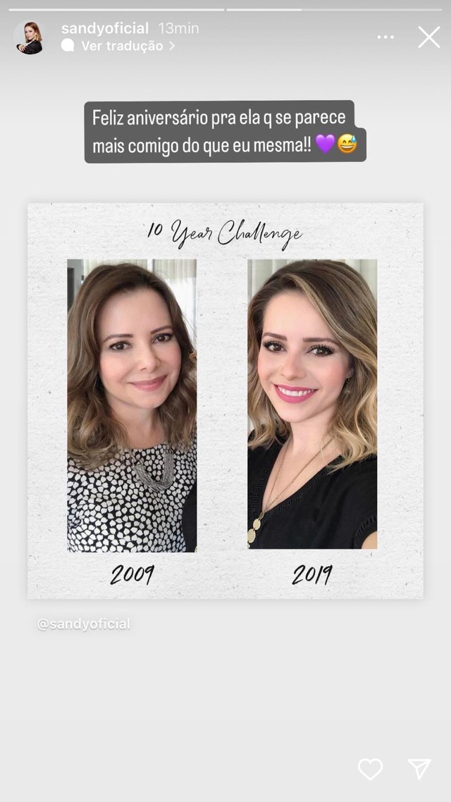 Sandy parabeniza Noely, que completa 63 anos, e semelhança entre mãe e ...