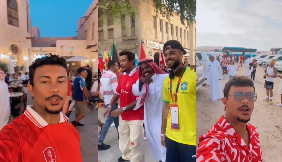 Xamã abre registros de viagem ao Catar com turma de famosos