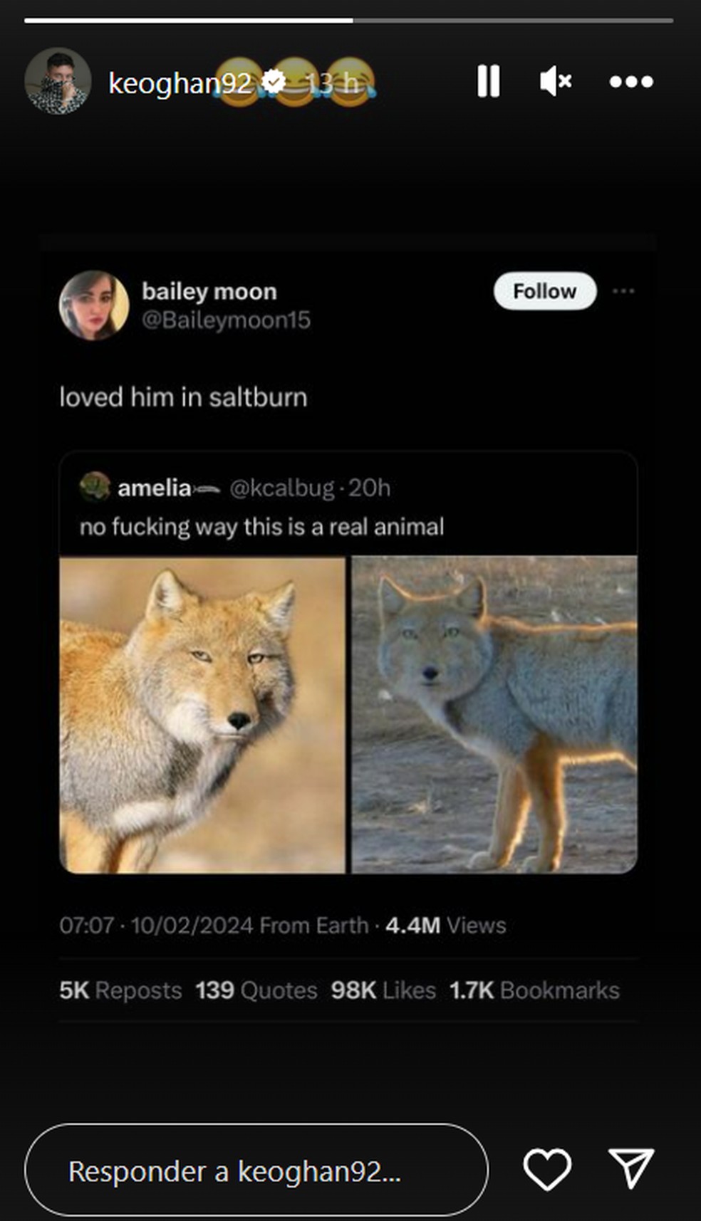 Barry Keoghan, de Saltburn, repercute meme tirando sarro do seu rosto