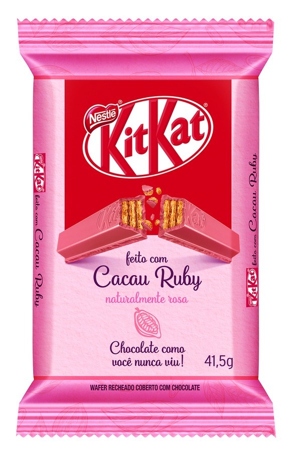 KitKat acaba de lançar uma versão rosa millennial do chocolate no Brasil
