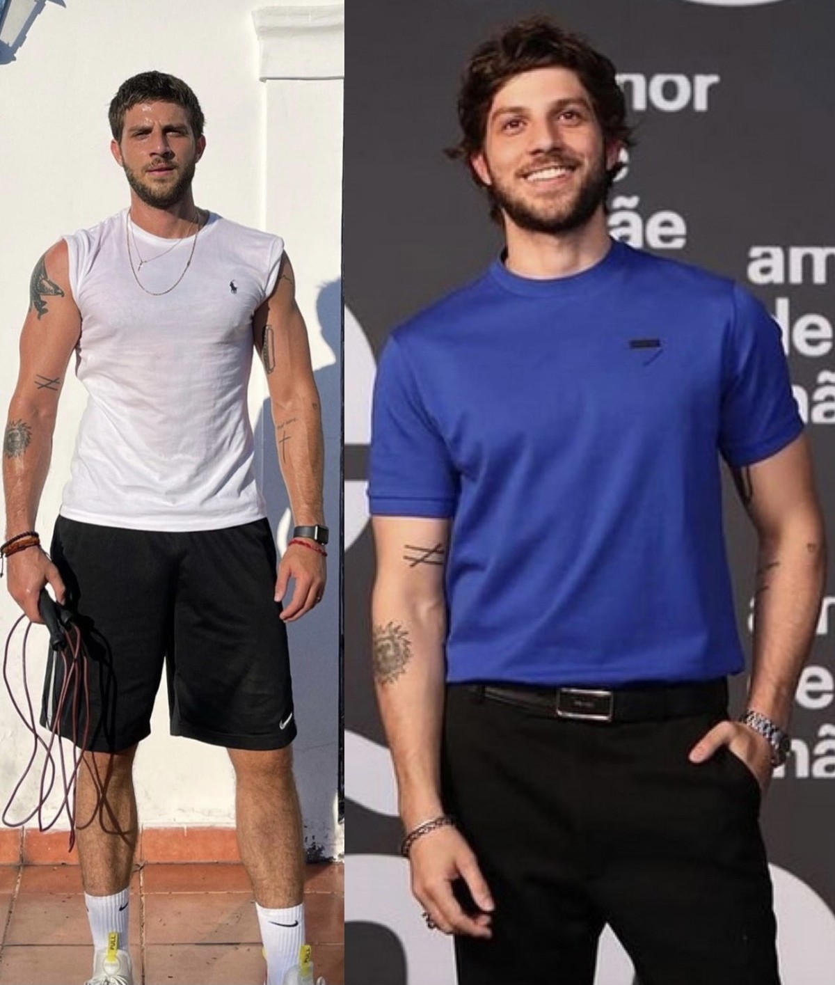 Chay Suede impressiona com transformação corporal