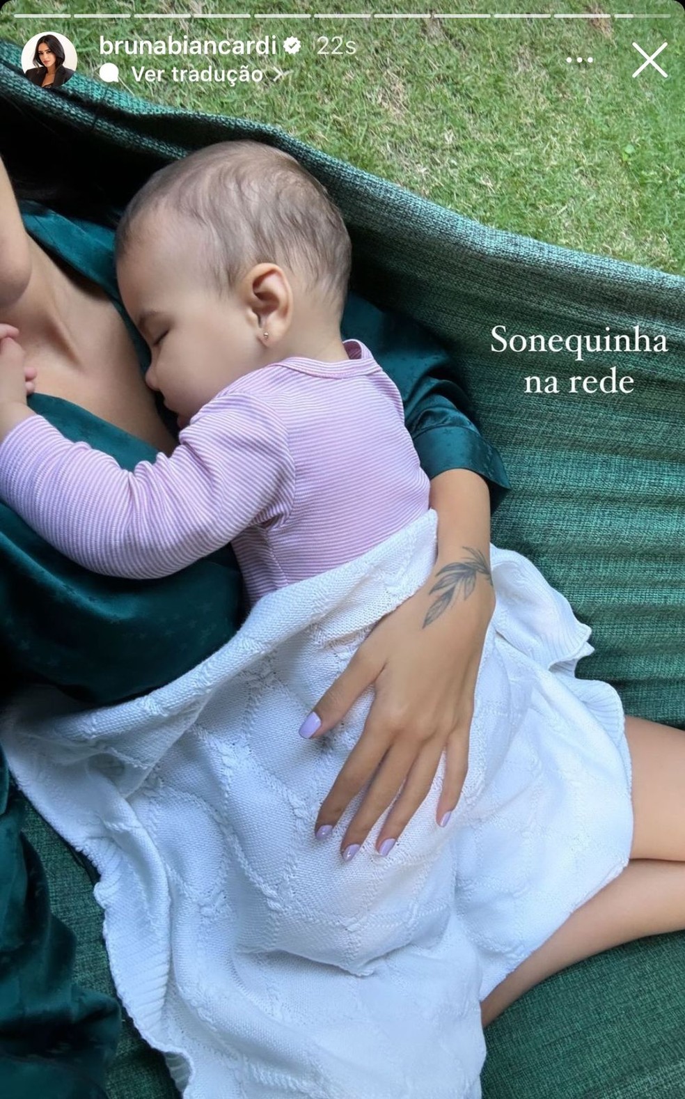 Bruna Biancardi mostra momento de colo da filha, Mavie: 'Sonequinha'