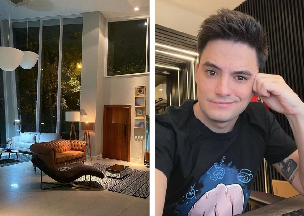 Felipe Neto redecora sala de estar da mansão e espaço chama atenção de ...