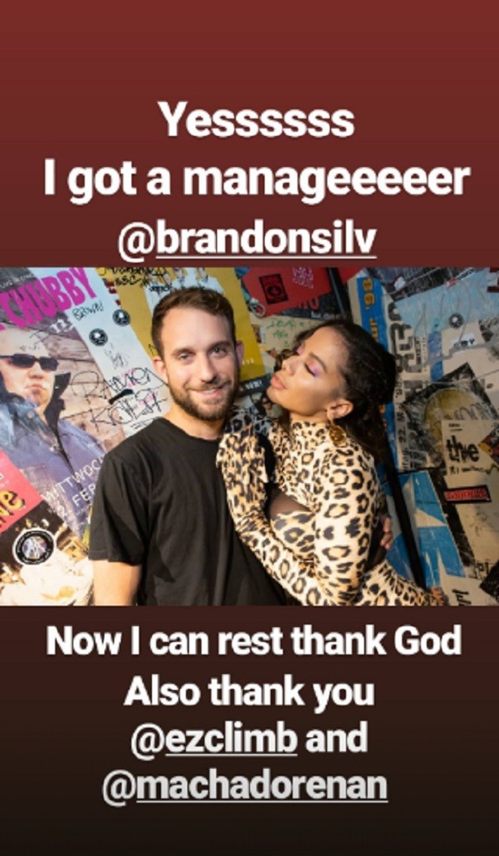 Anitta rompe com empresário internacional Brandon Silverstein
