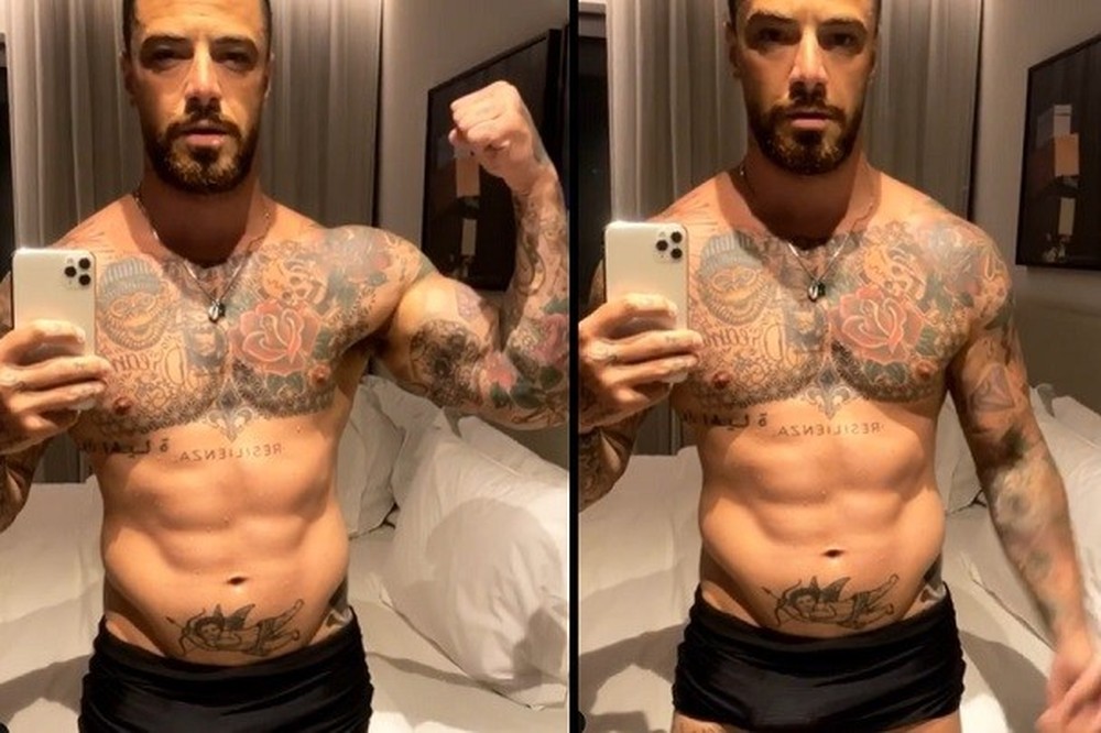 Felipe Titto exibe músculos em vídeo: 'Sem filtro'