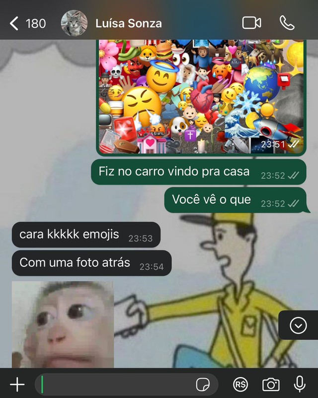 Whindersson Nunes expõe conversa no WhatsApp com Luísa Sonza e brinca: 'Pergunta de R$ 100 mil'