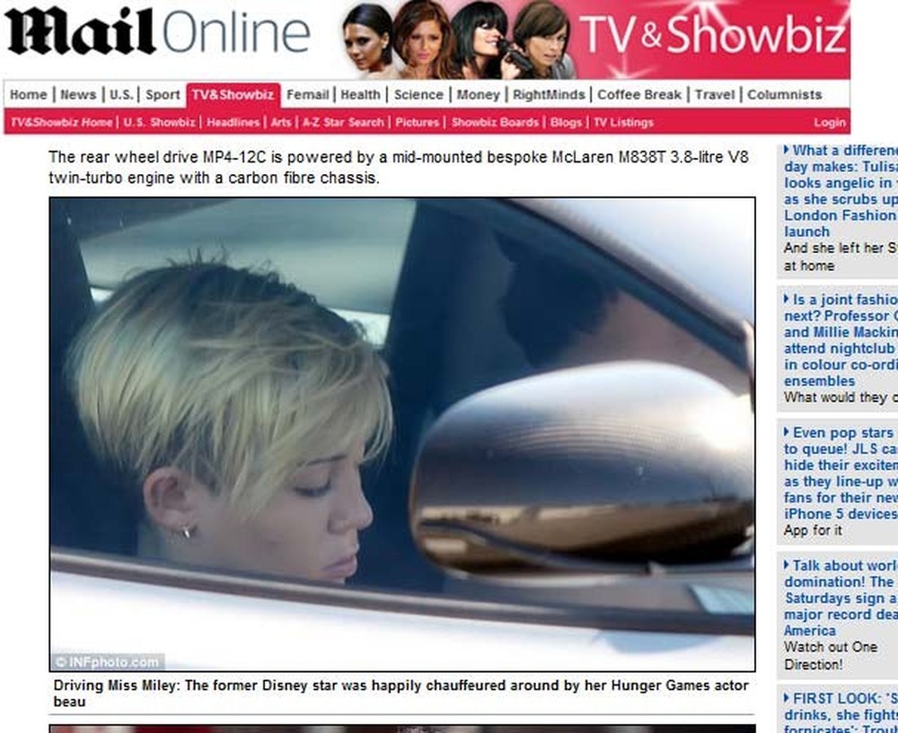 Miley Cyrus e Liam Hemsworth compram carro de R$ 400 mil