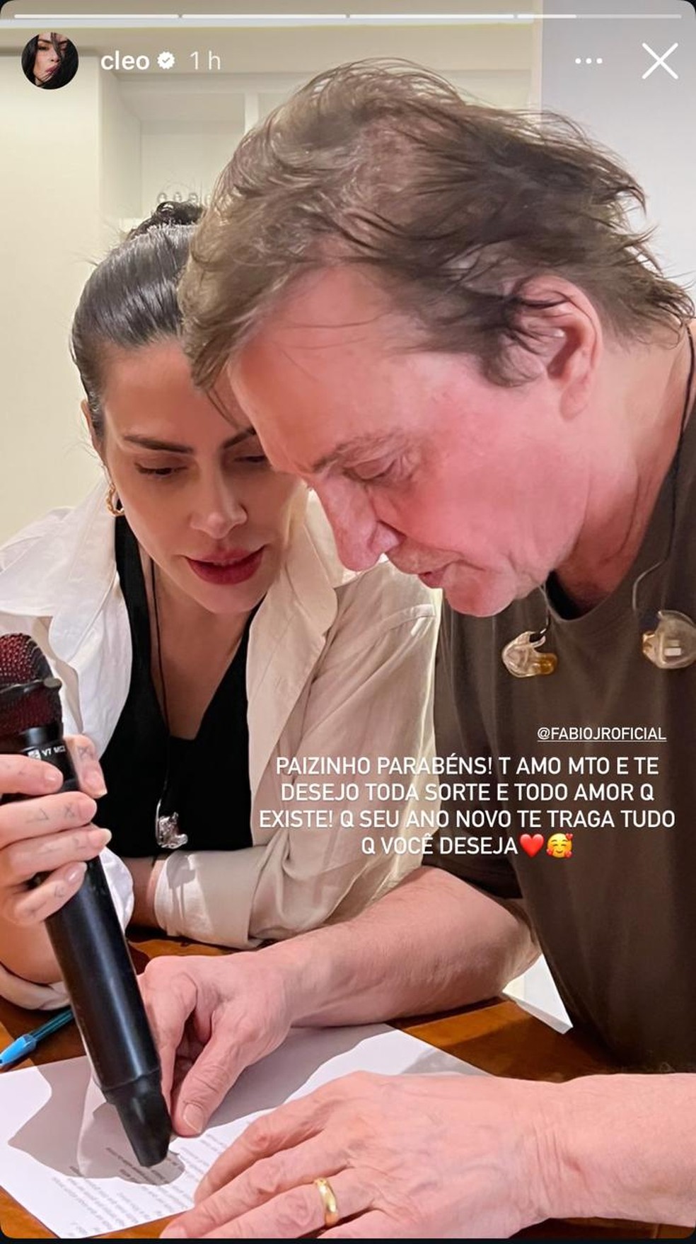 Cleo comemora aniversário de Fábio Jr. com homenagem: 'Te desejo todo ...