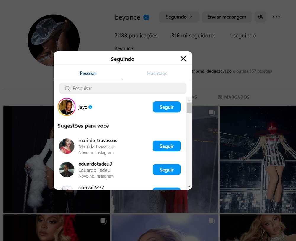 Jay-Z reativa novamente seu Instagram e é o único seguido por Beyoncé