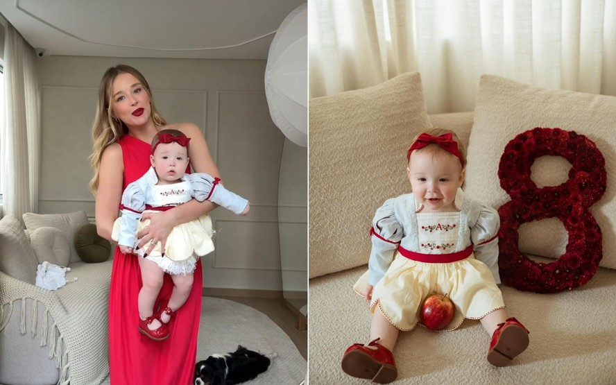 Duda Reis celebra os oito meses da filha Aurora: 'Meu coração fora do ...