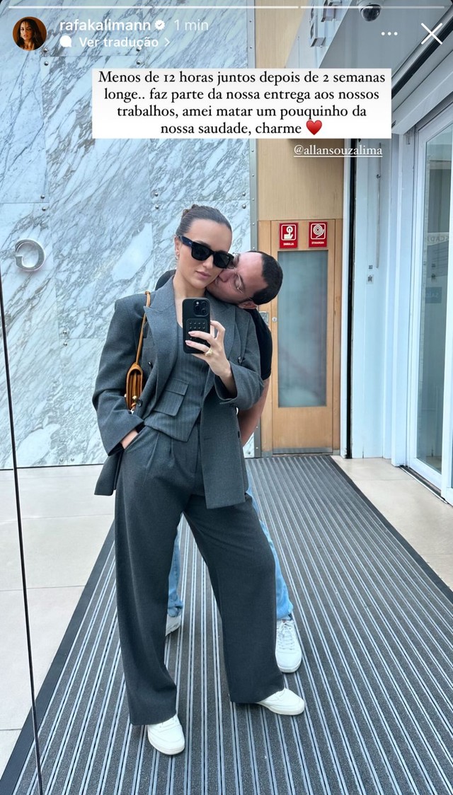 Rafa Kalimann mata saudade do namorado depois de duas semanas longe ...