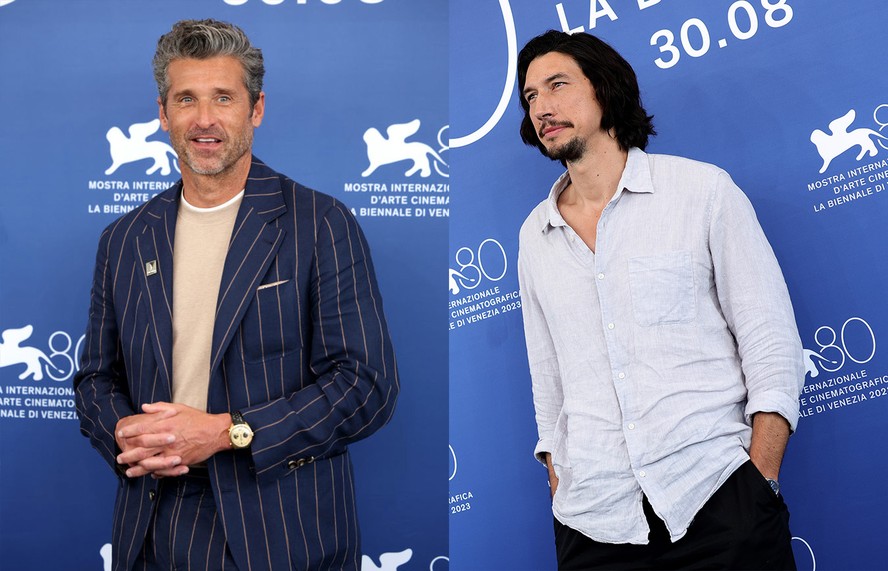 Patrick Dempsey e Adam Driver concentram flashes na chegada ao Festival ...
