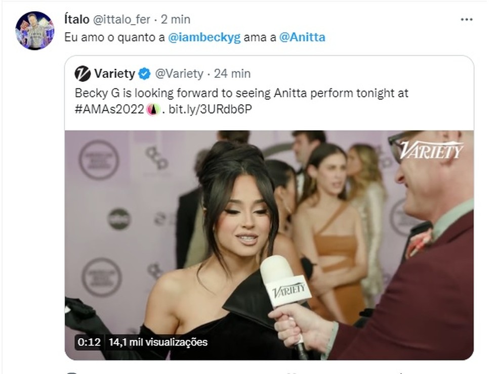 Cantor country revela crush em Anitta; menções à cantora em prêmio ...