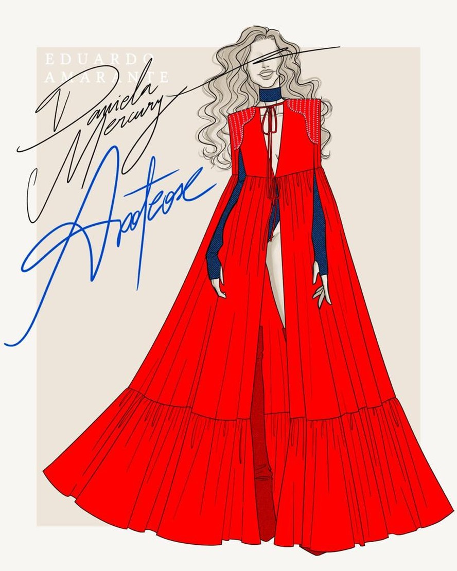 Eduardo Amarante assina figurino de Daniela Mercury no show em que ...