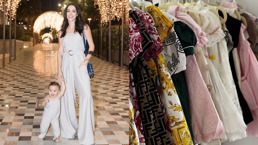 Bruna Biancardi encanta ao mostrar guarda-roupa grifado de Mavie