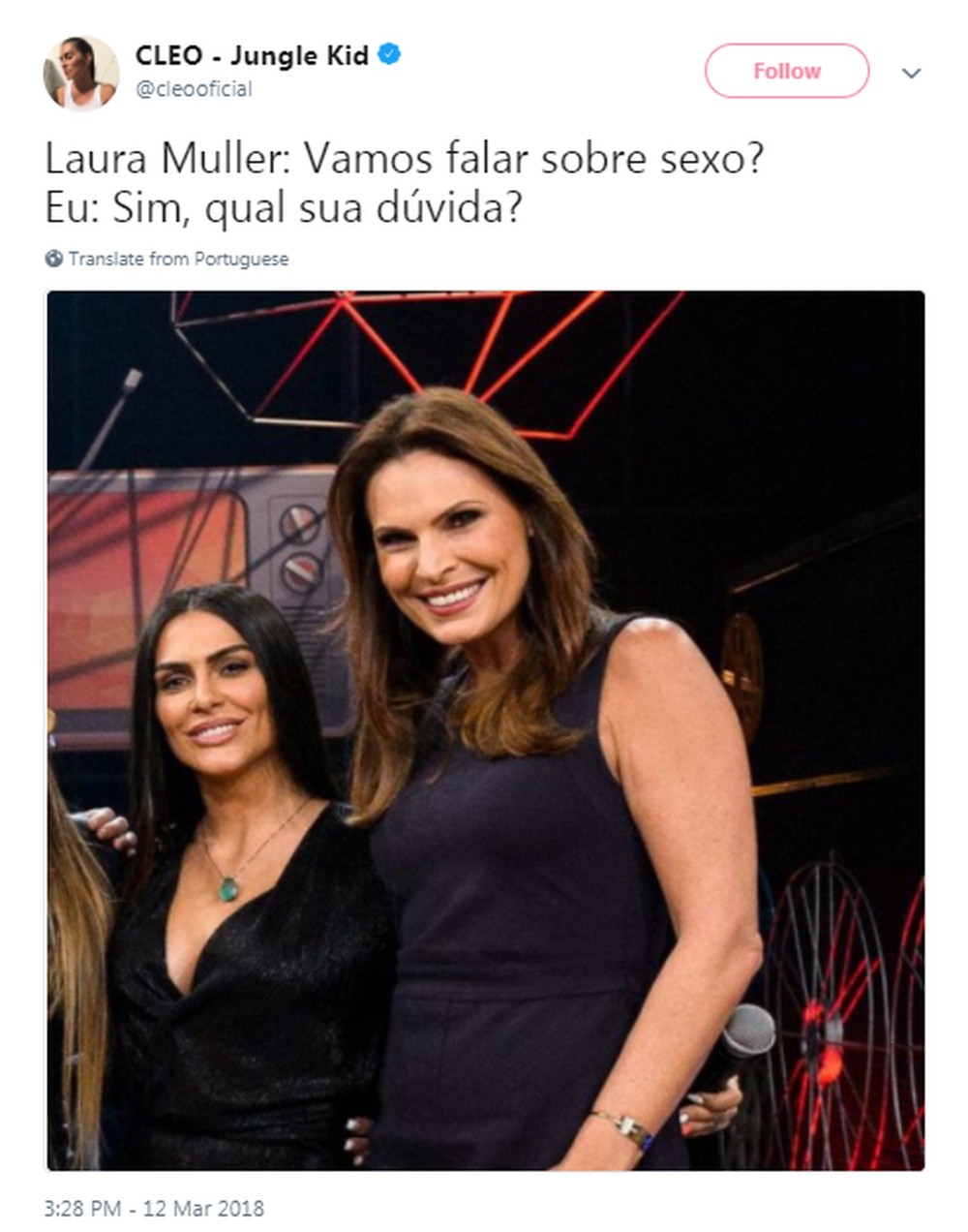 Cleo vira meme após participação no Altas Horas