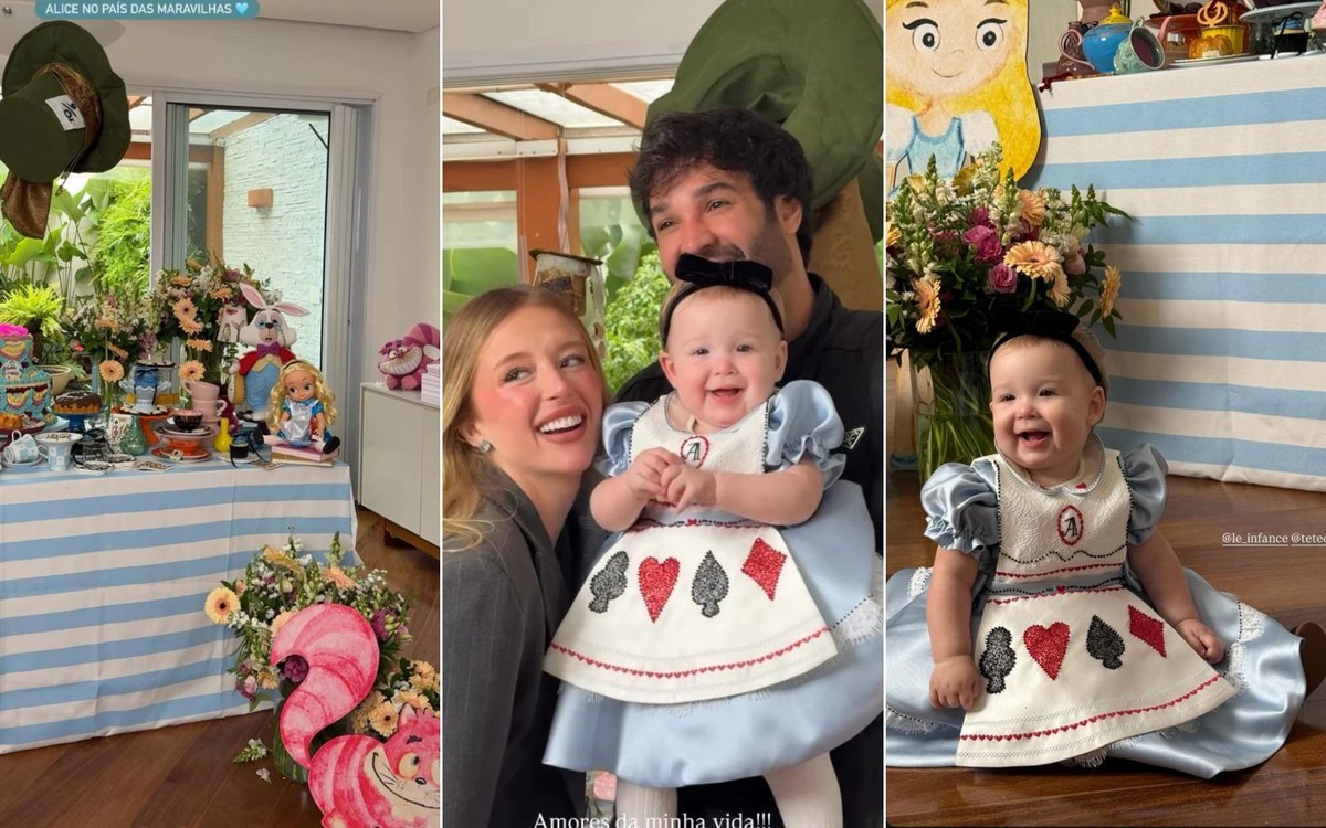 Duda Reis mostra decoração do mesversário da filha com tema Alice no ...