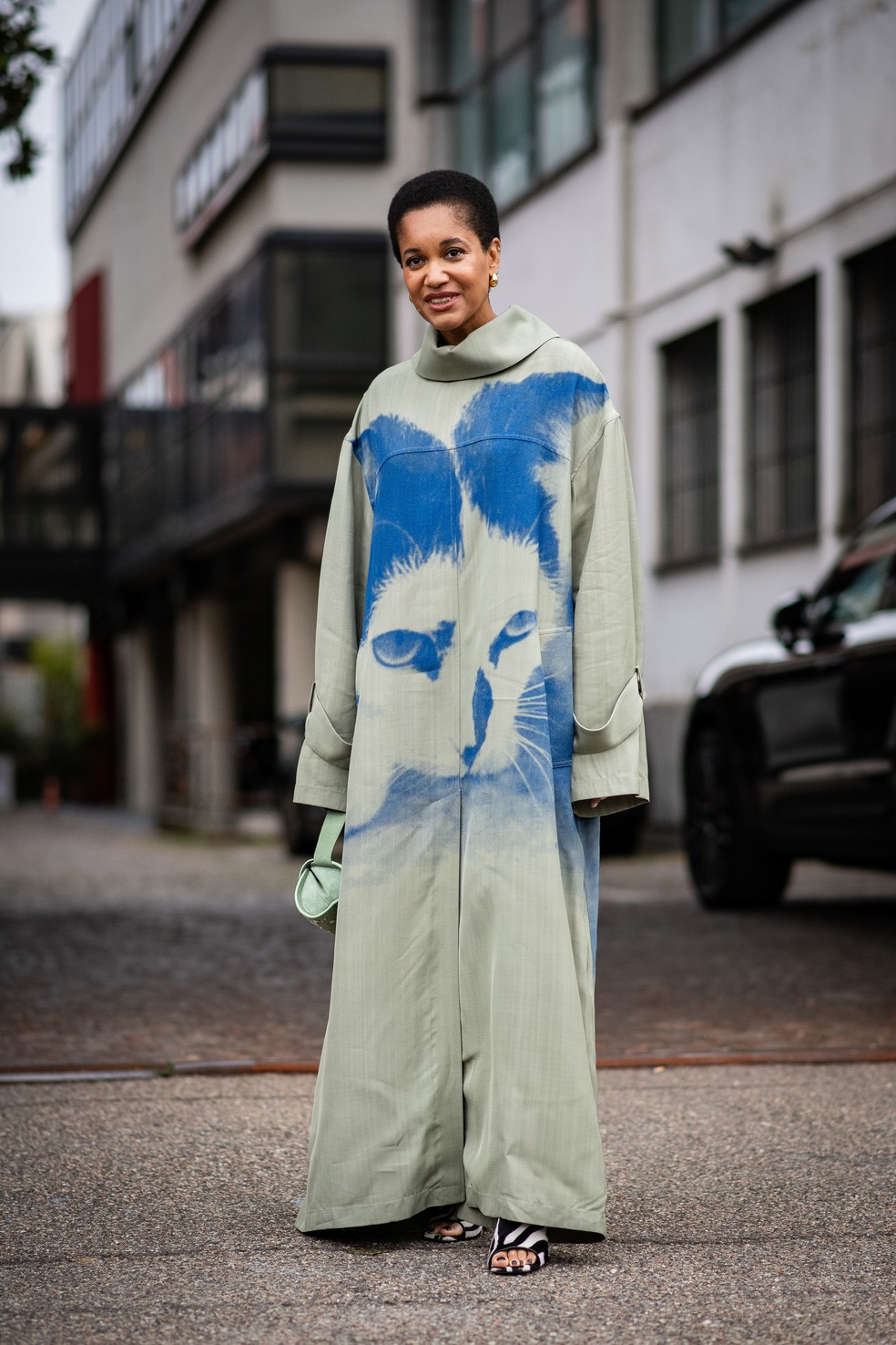 Este look com estampa de gato é para você que ama o animal