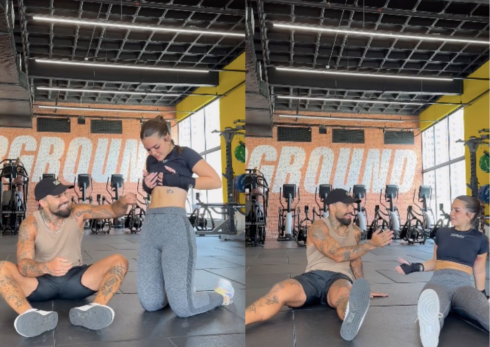 Mel Maia mostra treino com personal e fãs shippam dupla: 'Química pura'