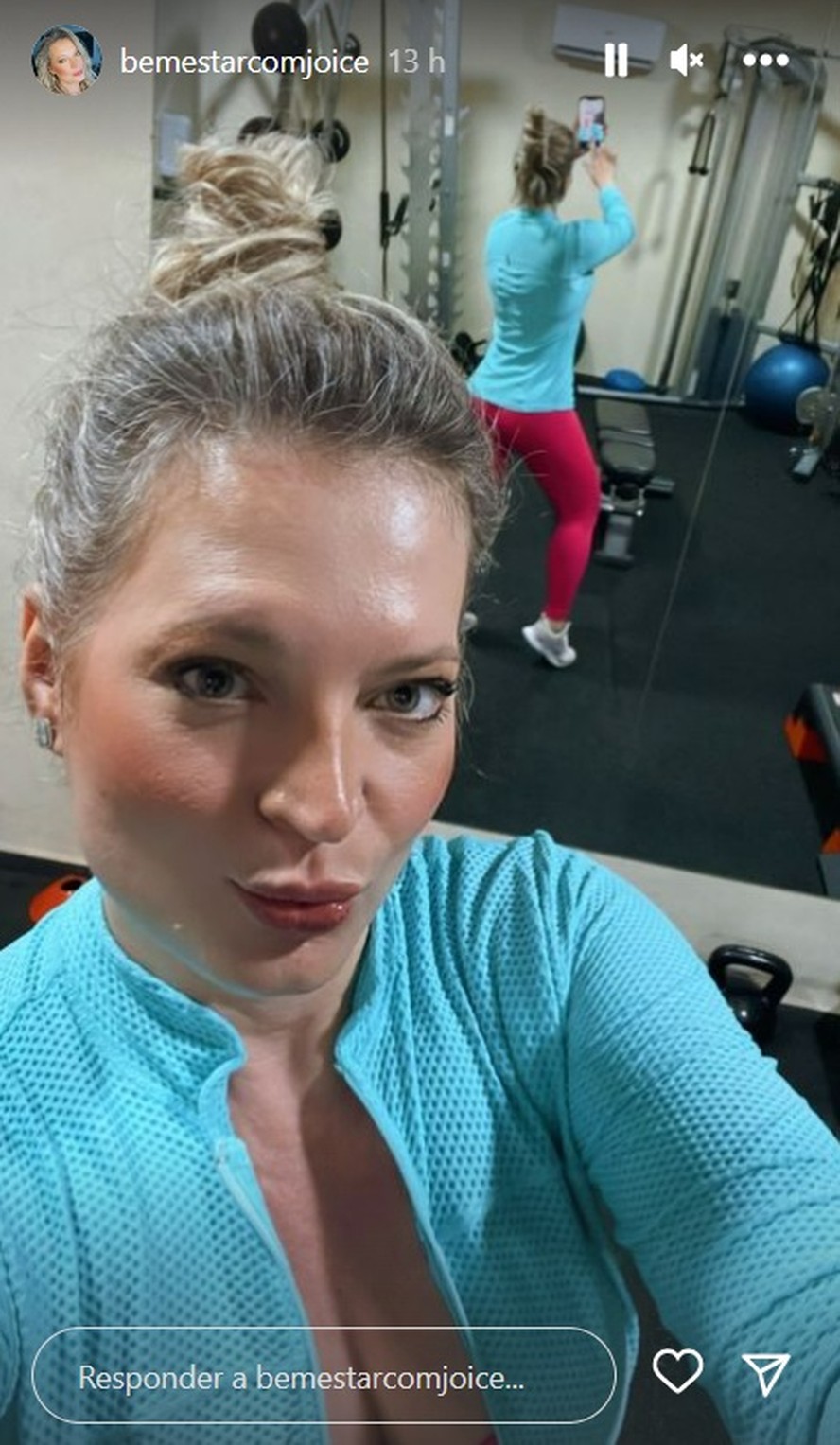 Joice Hasselmann mostra selfie diretamente da academia