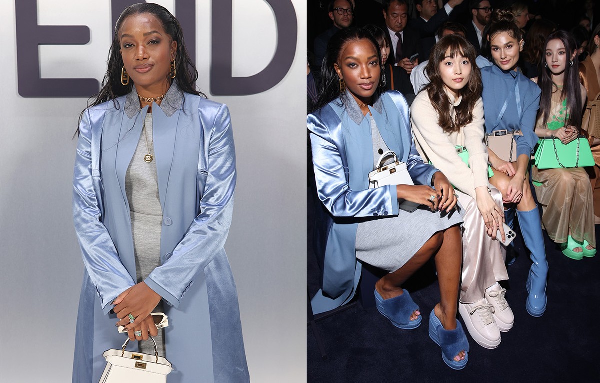 Iza arrasa com look poderoso na fila A de desfile na fashion week de Milão