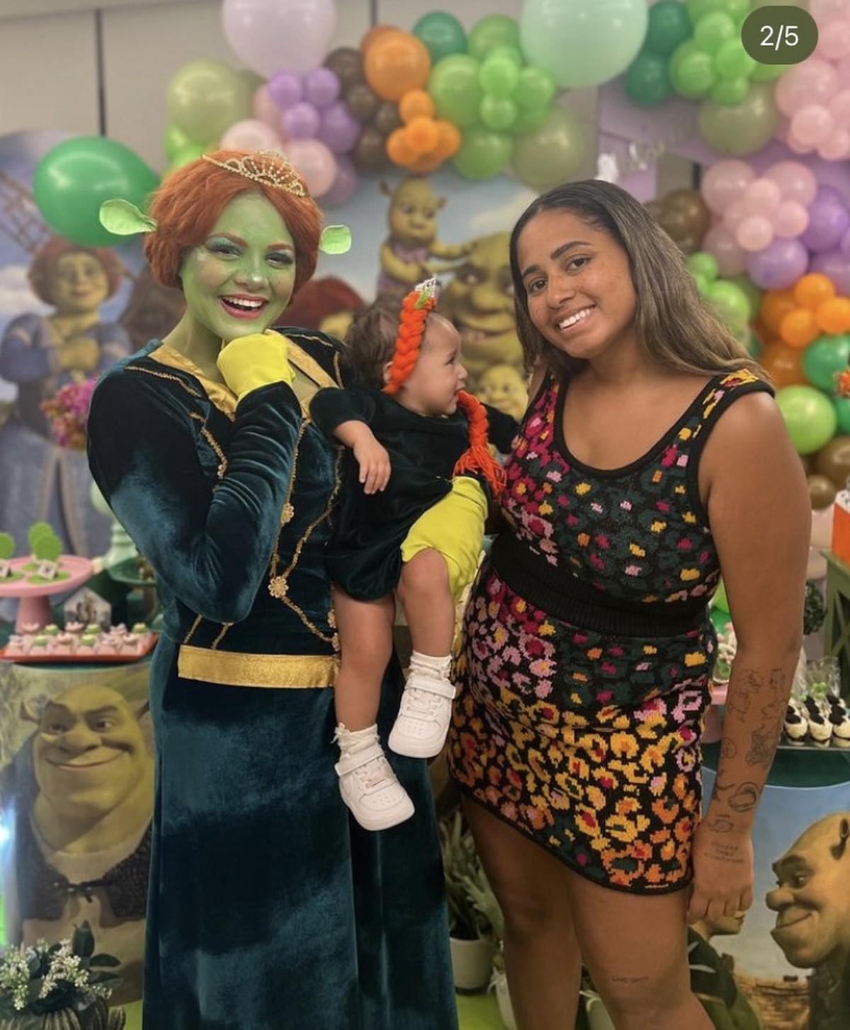 Mc Loma celebra 8 meses da filha Melanie com temática do filme 'Shrek'