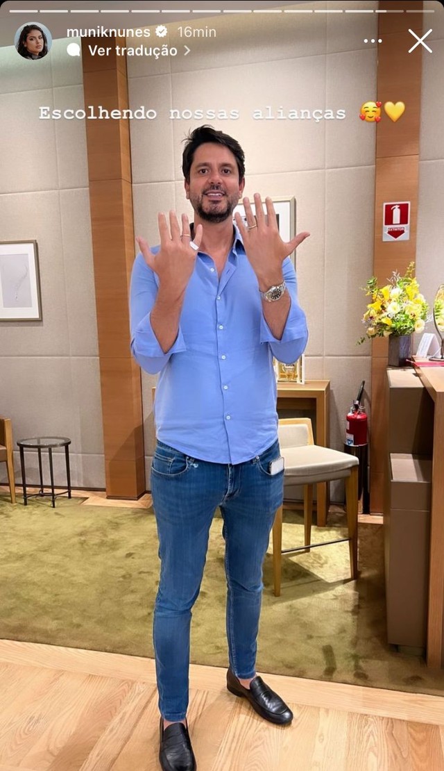 Após casar secretamente no civil, Munik Nunes escolhe alianças com o marido