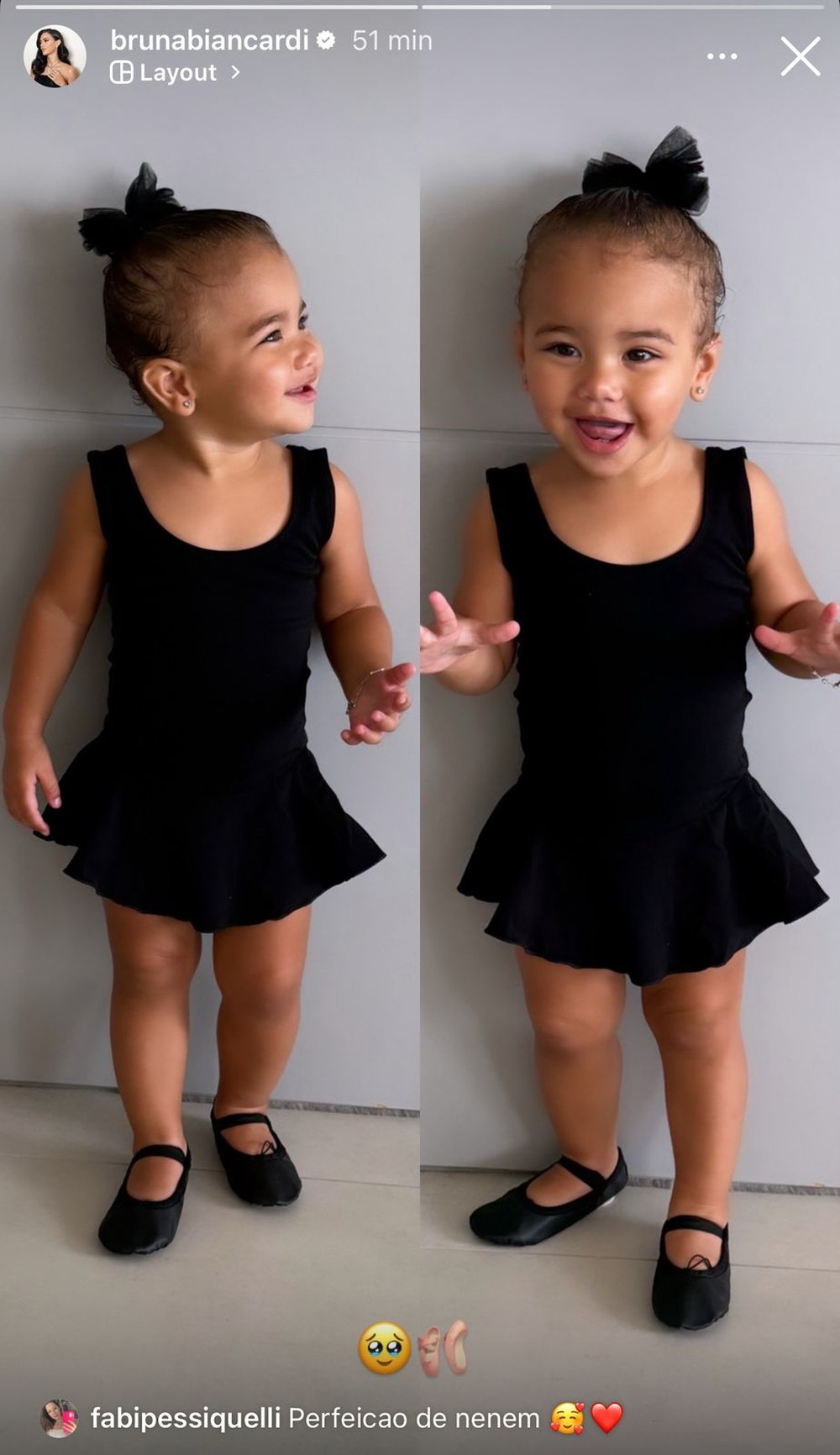 Bruna Biancardi encanta ao mostrar Mavie vestida de bailarina