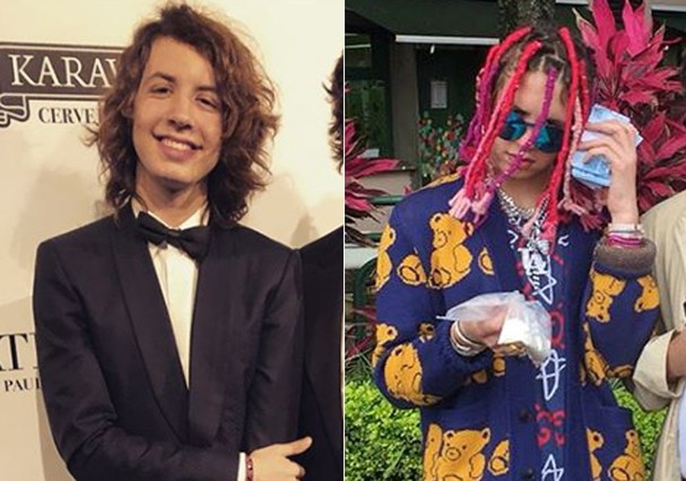 Lucas Jagger muda o visual e aposta em dreads coloridos para festa