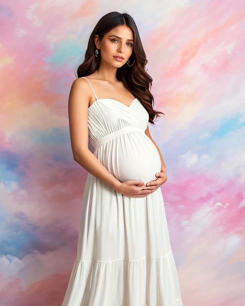 Larissa Manoela simula gravidez e filho com IA: 'Tô apaixonada'