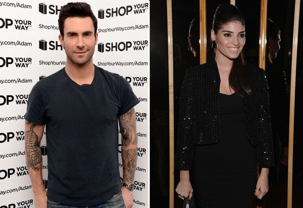 É muito mel! Adam Levine é visto com nova namorada-deusa