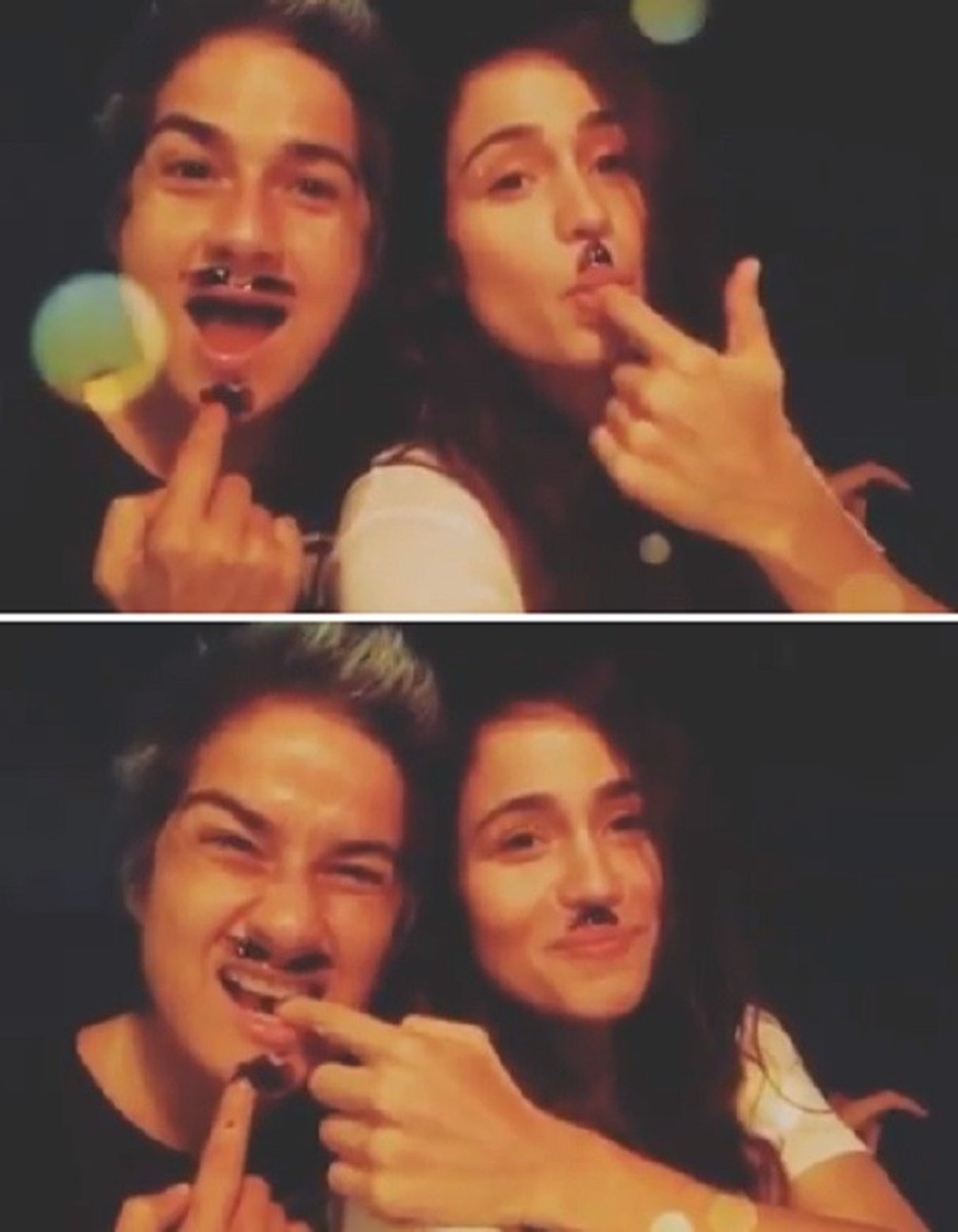 Lan Lahn e Nanda Costa se divertem com chocolate