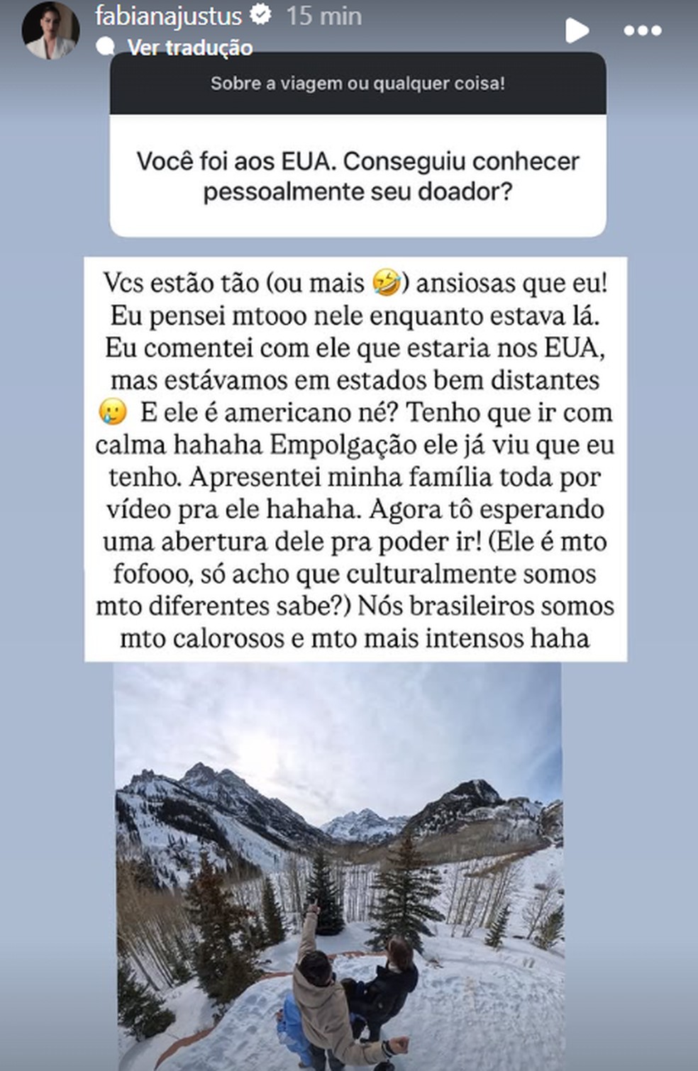 Fabiana Justus fala sobre conhecer doador de medula pessoalmente ...