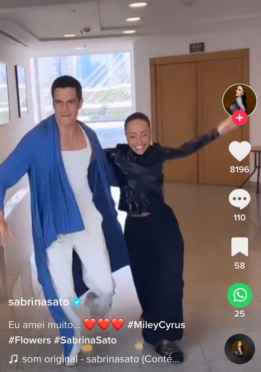 Sabrina Sato e Mateus Solano dançam Miley Cyrus nos bastidores; assista ...