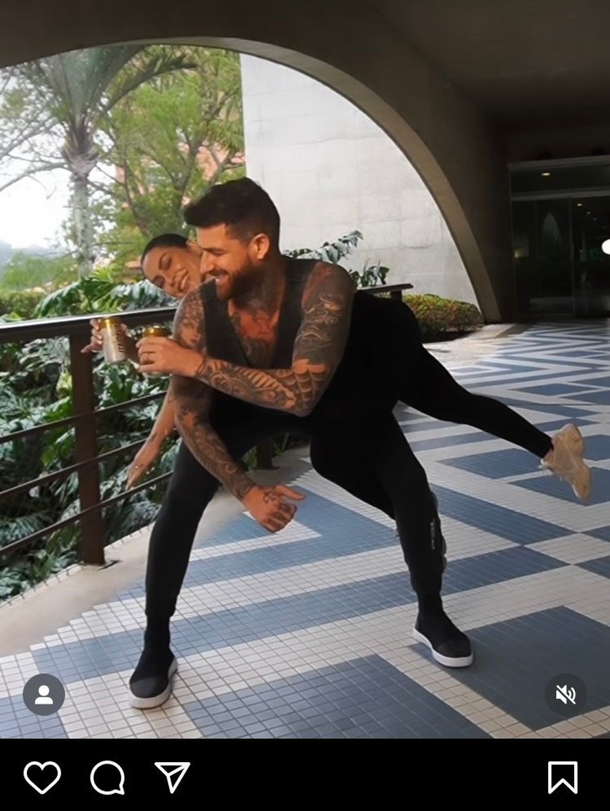Cleo se equilibra no marido: 'Tudo que eu pedi aos céus'