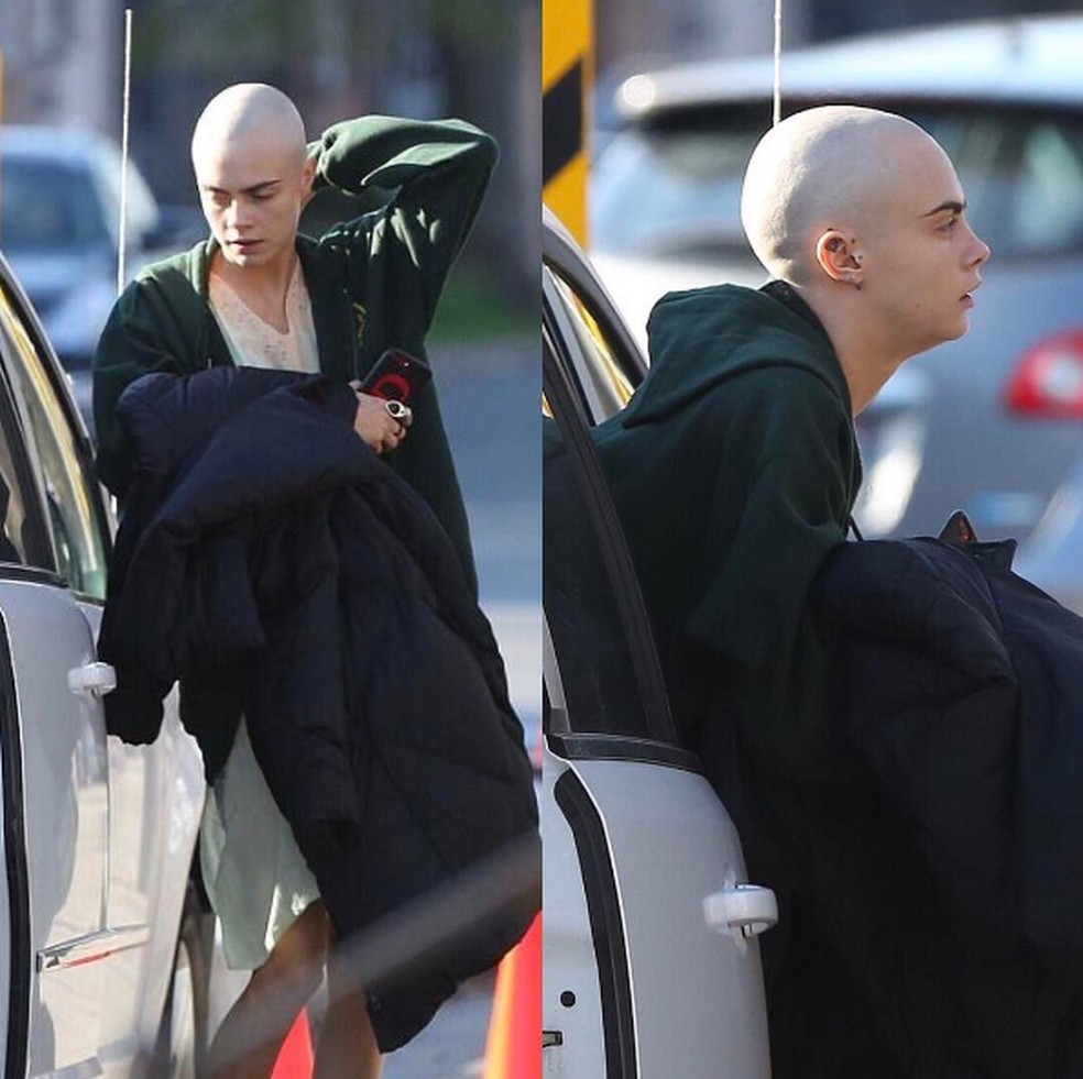 Cara Delevingne fica careca para novo papel no cinema; Veja foto!