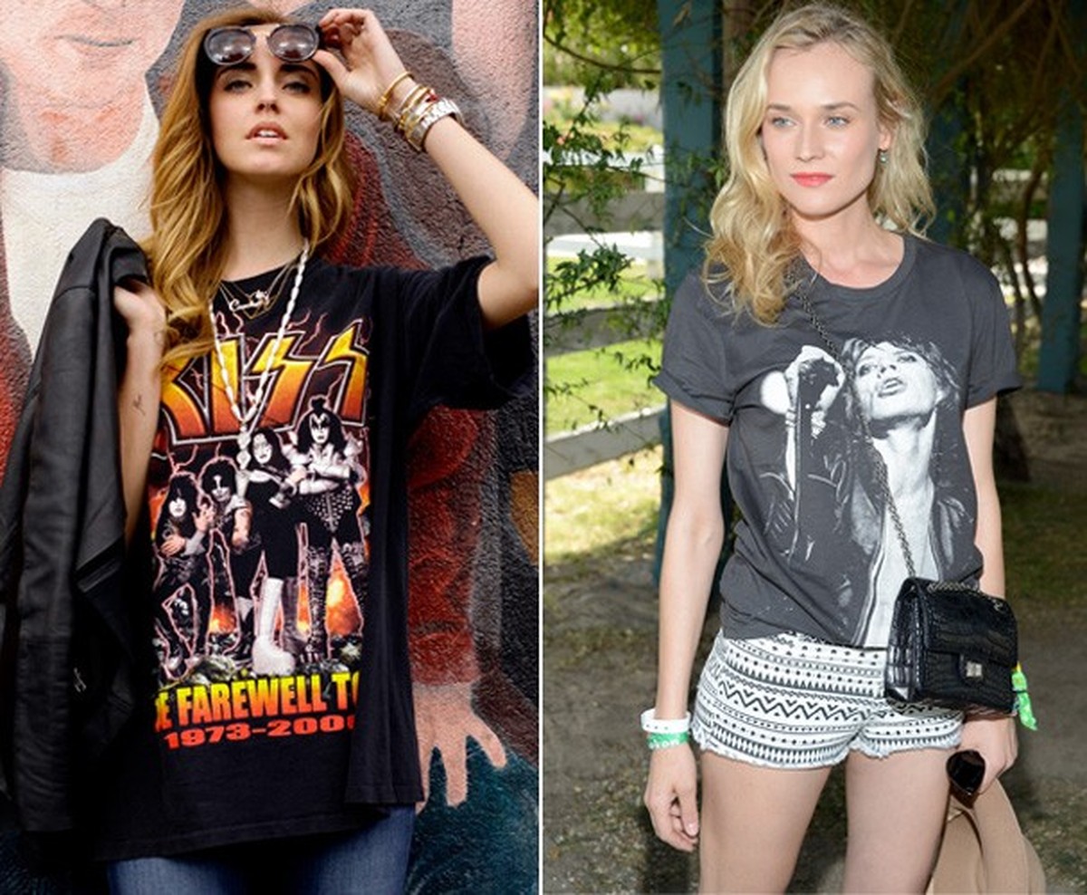 Rock'n roll: complete o look do dia com uma t-shirt de banda de rock