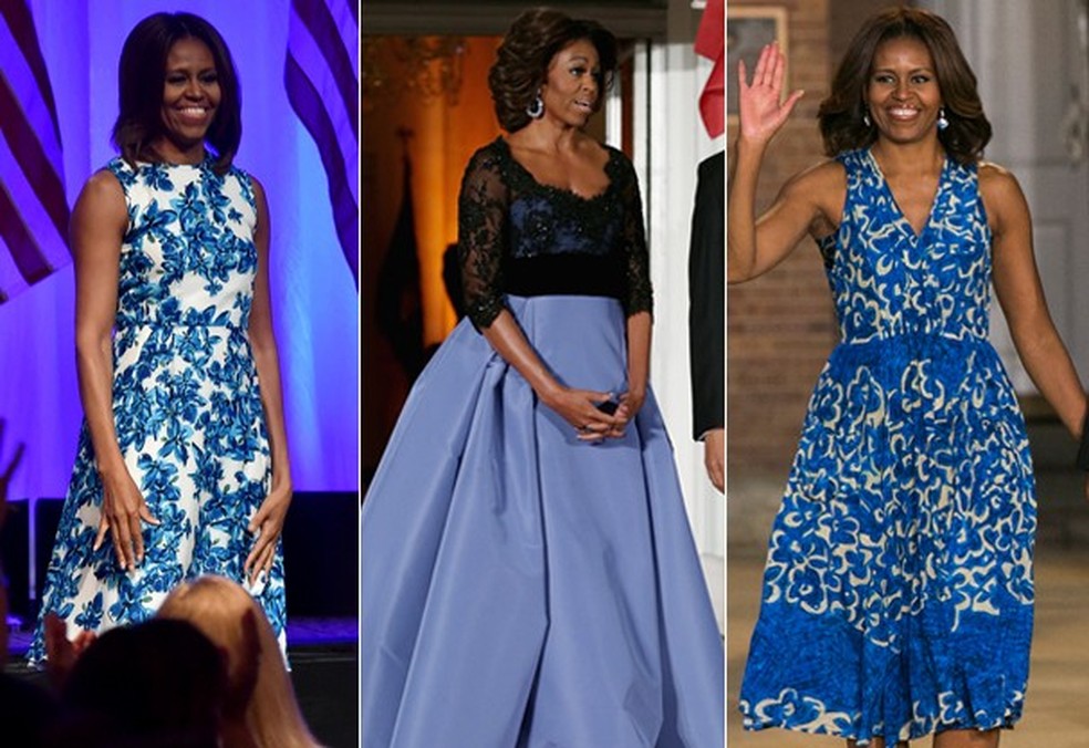 Azul é a cor queridinha de Michelle Obama. Inspire-se no estilo da ...