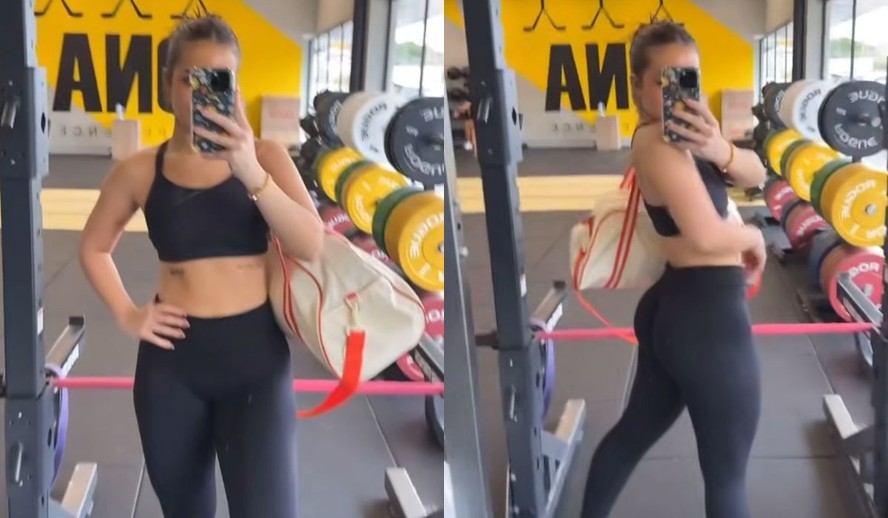 Mel Maia exibe o corpo torneado depois de treino intenso