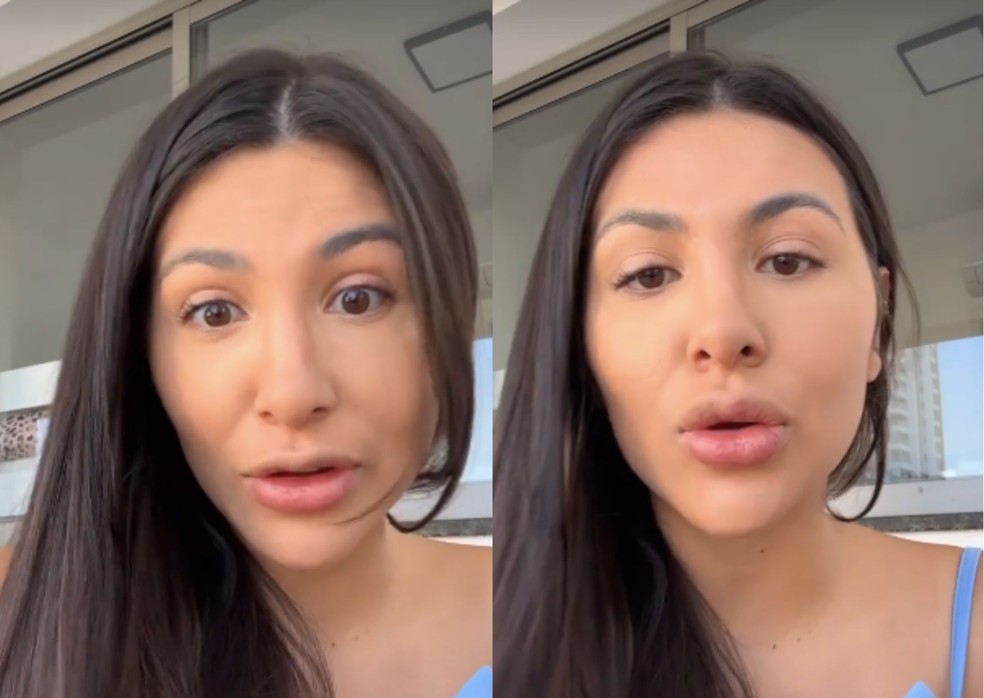 Grávida de Arthur Aguiar, Jhenny Santucci se irrita com críticas e diz que 'filho não segura ...