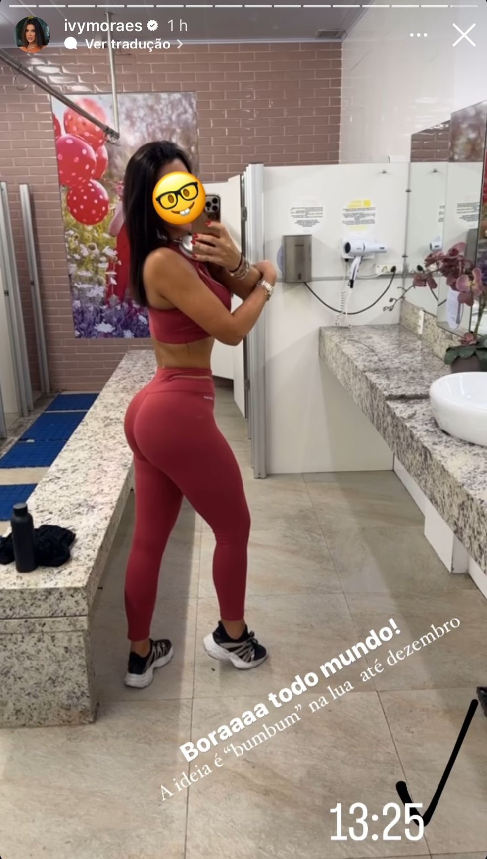 Ivy Moraes treina e exibe corpo escultural: 'Bumbum na lua'